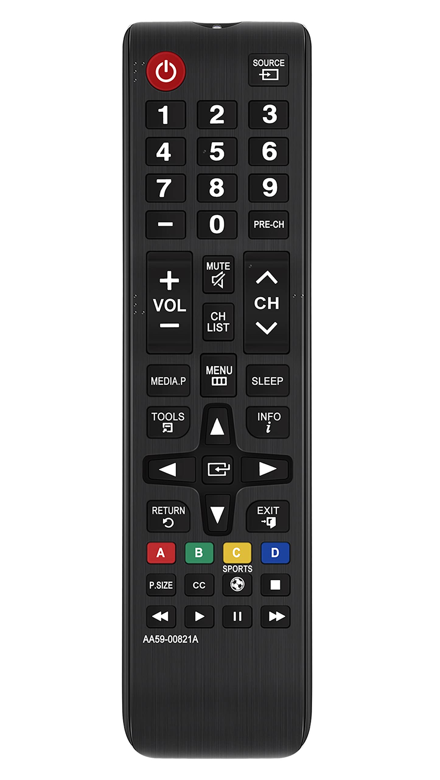 AA59-00821A Replace Remote fit for Samsung LED TV TM1240A T22C350ND T24C550ND T28C570ND T19C350 T22C350 T24C350 T24C550ND T24C550NH T24C730 T27C730 LT22C350ND/ZA LT22C350NDZA LT24C550ND/ZA