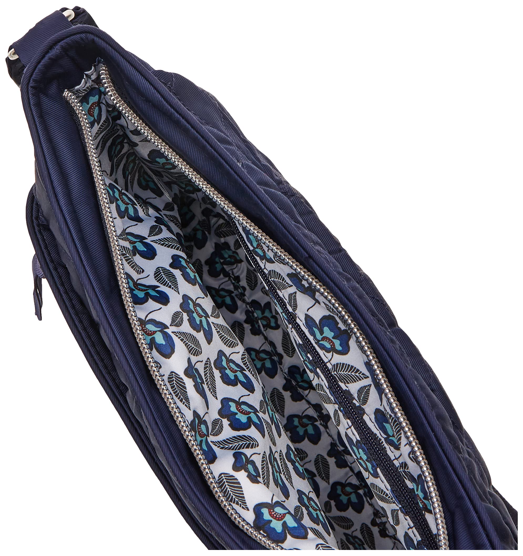 Vera Bradley Women's Performance Twill Triple Zip Hipster Crossbody Purse, Classic Navy, One Size