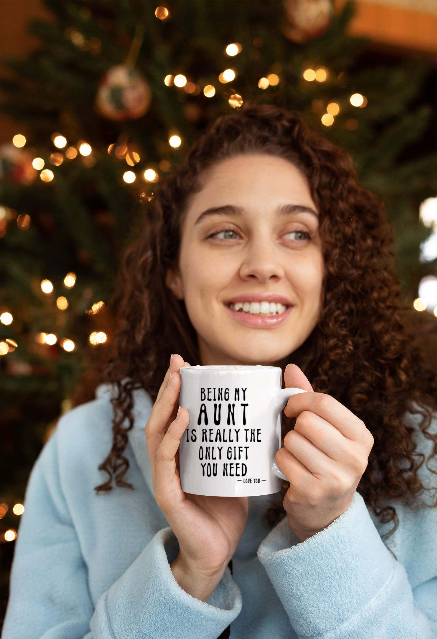 Kropsis Being My Aunt Is Really The Only Gift You Need -Love You- Ceramic Coffee Mug White