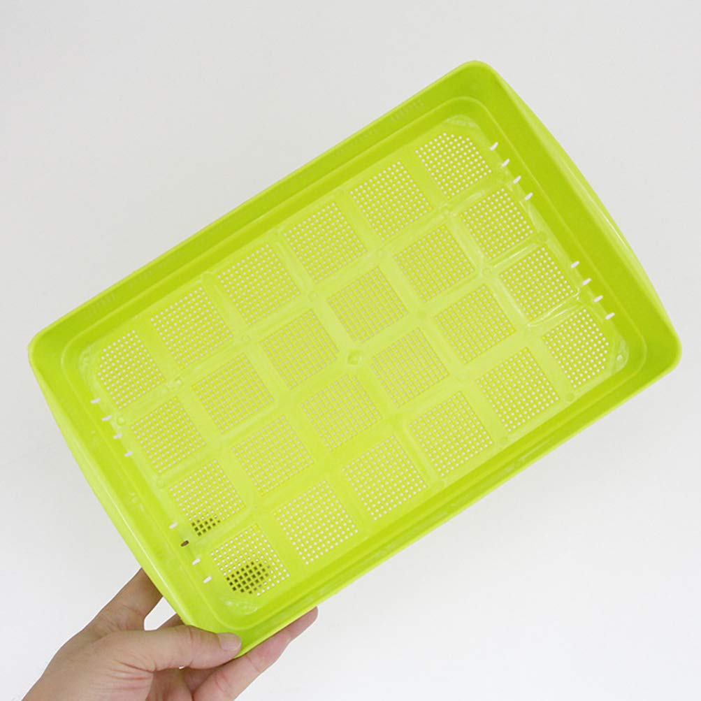 Cabilock Plant Propagation Tray Germination Dome sprouter Container Bean Sprouting Tray Germination Station Plant Starter Tray Sprouter Tray with Lid Growing Trays Pot Flat Ground