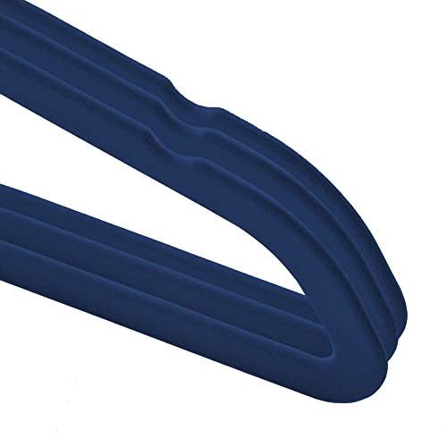 Casafield 100 Velvet Kid's Hangers - 14" Size for Children's Clothes - Royal Blue