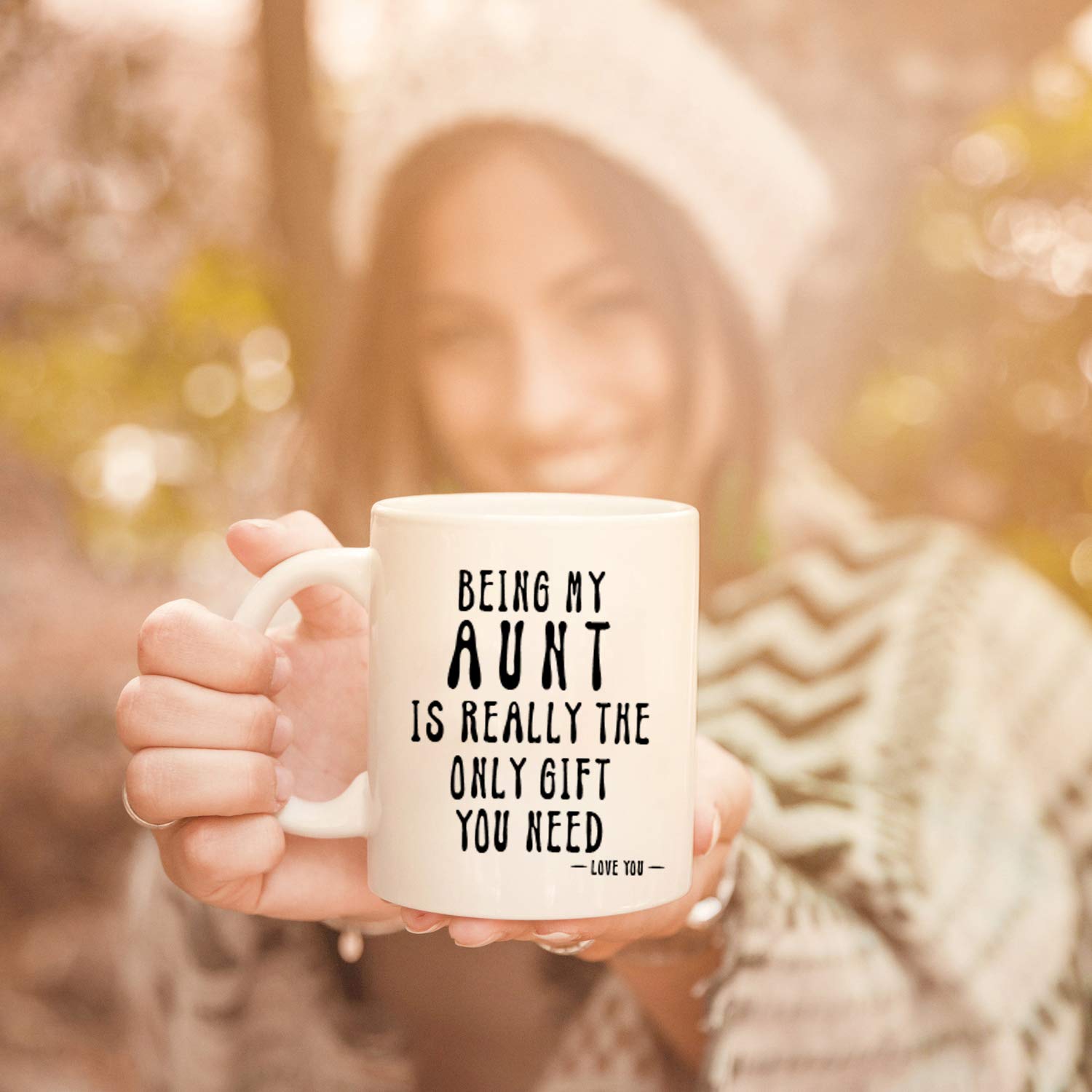 Kropsis Being My Aunt Is Really The Only Gift You Need -Love You- Ceramic Coffee Mug White