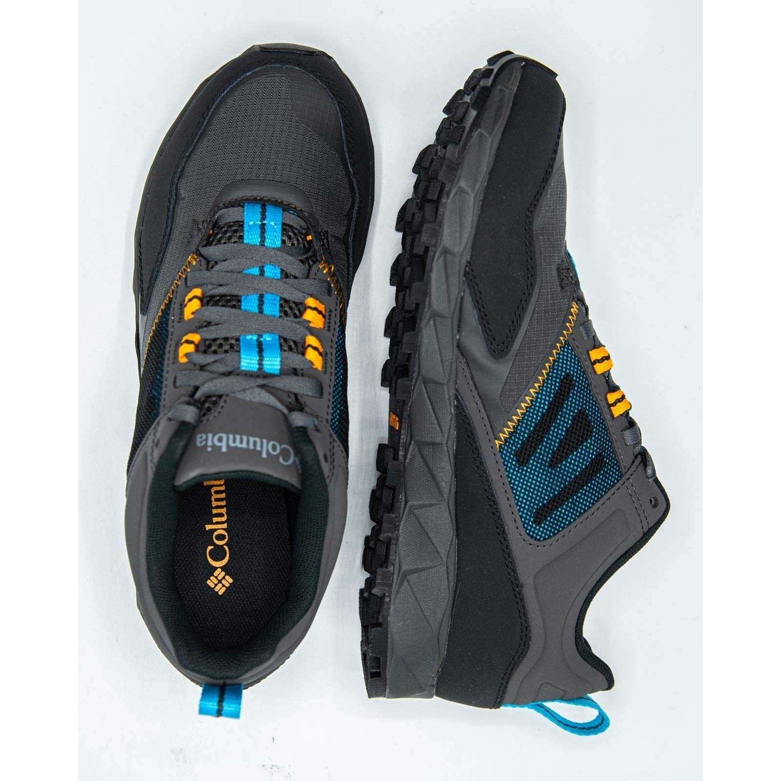 Columbia Men's Flow District, Dark Grey/Cyan Blue, 10
