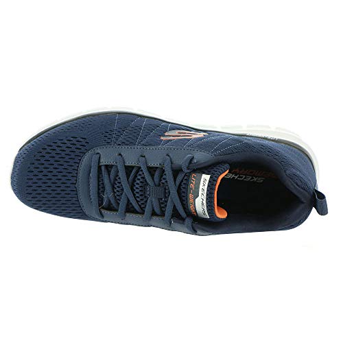 Skechers Men's Track Moulton Oxford, Navy/Orange, 13 Wide