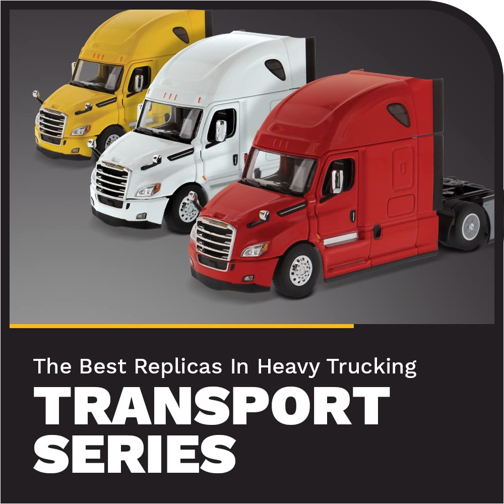 Diecast Masters Freightliner Cascadia SBFA Tandem Truck | 1:50 Scale Model Semi Trucks | 72" Sleeper Cab & 53" Dry Cargo Van | Black Diecast Model 71047