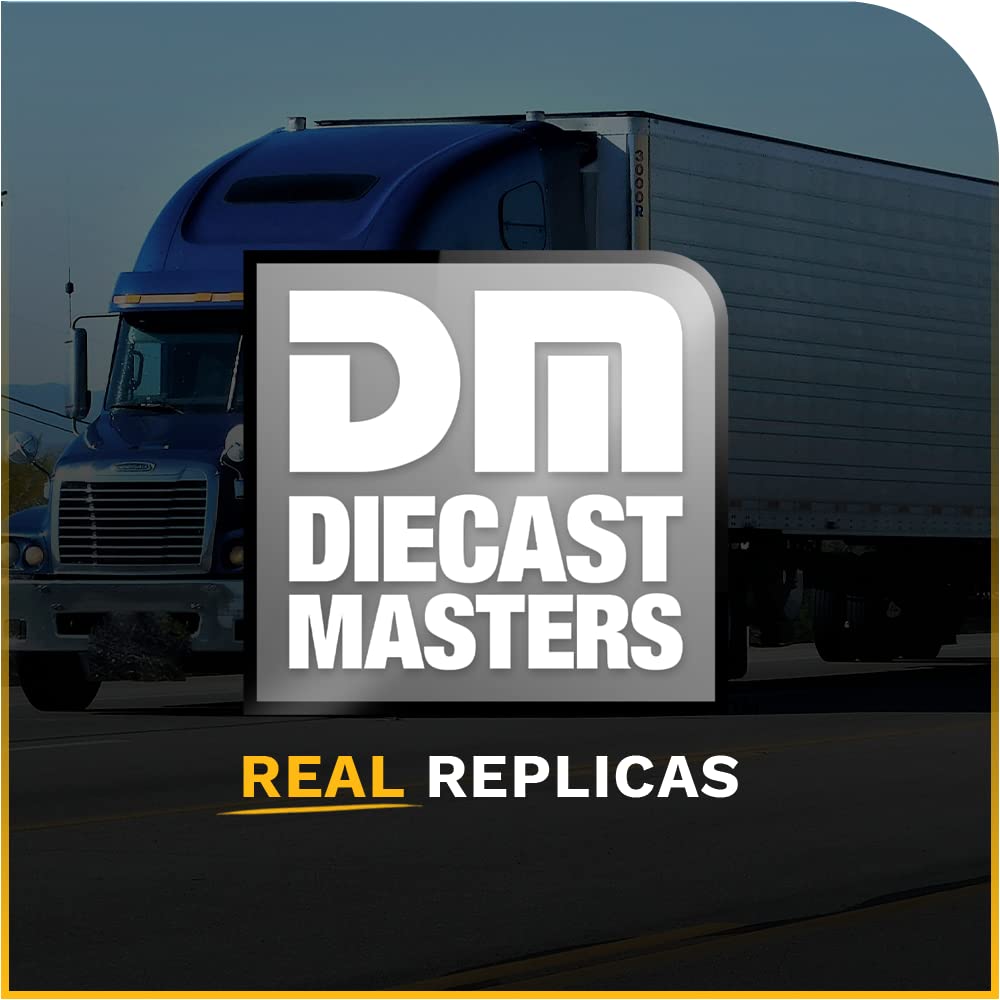 Diecast Masters Freightliner Cascadia SBFA Tandem Truck | 1:50 Scale Model Semi Trucks | 72" Sleeper Cab & 53" Dry Cargo Van | Black Diecast Model 71047