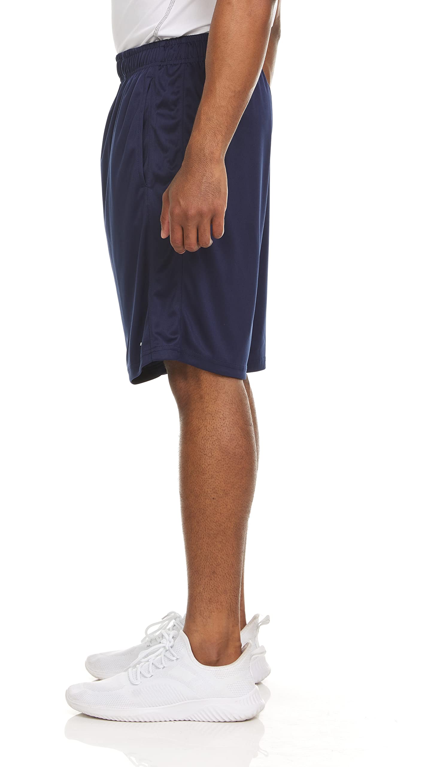 Russell Athletic Mens Performance Athletic Running Shorts Quick Dry Training Workout Shorts with Pockets and Elastic Waistband Activewear 10" Lightweight, Dark Navy, Medium