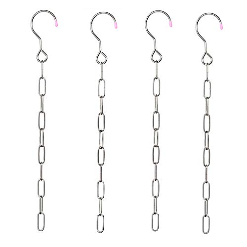 Falytemow Stainless Steel Space Saving Hanger Chains Magic Hangers Closet Space Saver Hanger Organizer Cascading Hangers Gain 80% More Space Set of 4