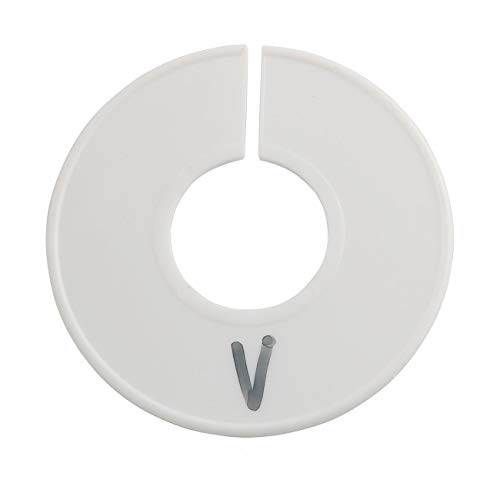 E-outstanding 20 Pcs White Round Clothing Size Closet Rack Dividers Hangers and 1 Bonus Marker Pen