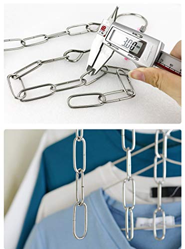 Falytemow Stainless Steel Space Saving Hanger Chains Magic Hangers Closet Space Saver Hanger Organizer Cascading Hangers Gain 80% More Space Set of 4