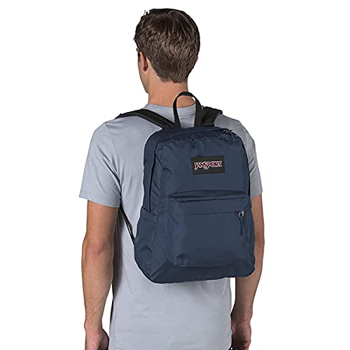 JanSport SuperBreak Plus Backpack with Padded 15-inch Laptop Sleeve and Integrated Bottle Pocket - Spacious and Durable Daypack for Work and Travel - Navy