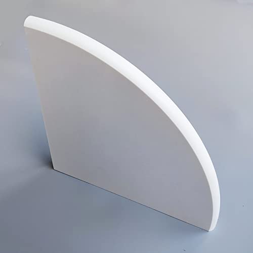 GEOONA White Marble Corner Shower Shelf for Bathroom, 9'' x 9'' x 0.8'' Faux Marble Corner Shelves for Bathroom Wall Mounted Both Side Polished (1, White)