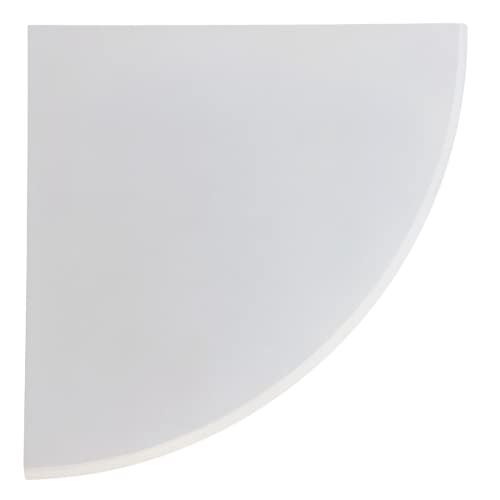 GEOONA White Marble Corner Shower Shelf for Bathroom, 9'' x 9'' x 0.8'' Faux Marble Corner Shelves for Bathroom Wall Mounted Both Side Polished (1, White)