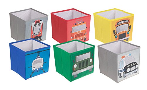 Clever Creations Vehicle Variety Collapsible Storage Organizer Storage Box Folding Storage | Perfect Size Storage Chest for Books, Shoes & Games