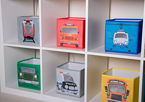 Clever Creations Vehicle Variety Collapsible Storage Organizer Storage Box Folding Storage | Perfect Size Storage Chest for Books, Shoes & Games
