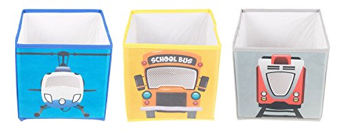 Clever Creations Vehicle Variety Collapsible Storage Organizer Storage Box Folding Storage | Perfect Size Storage Chest for Books, Shoes & Games