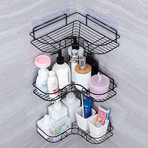 ‘Felibeaco 4 Pcs Adhesive Hooks Sticker/Wall Hooks for Corner Banthroom Shower Caddy Shelf -4 Pack