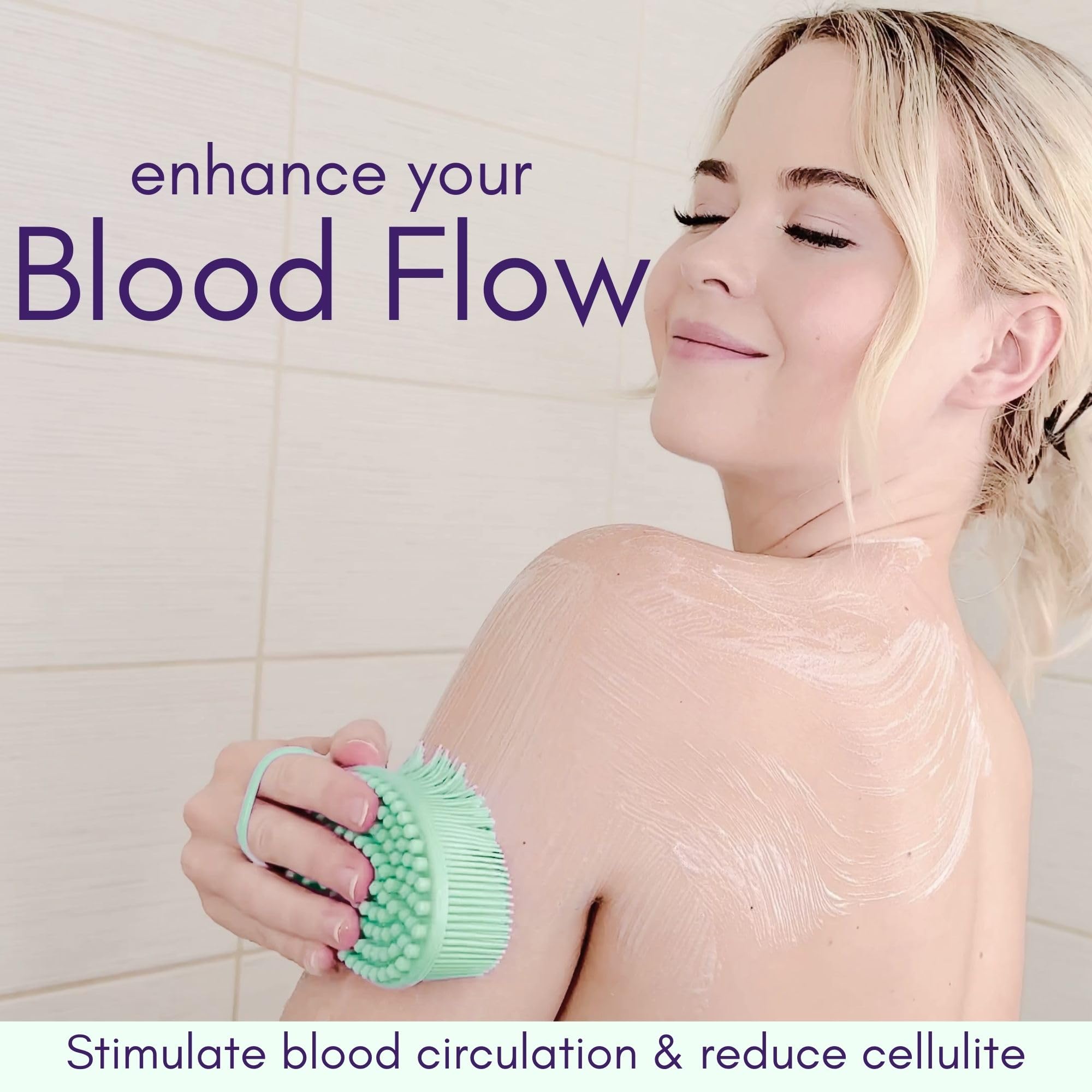Avilana Silicone Body Scrubber – Dual-Sided Exfoliator for Men & Women, Gentle Loofah Alternative, Easy-to-Clean Silicone Shower Scrubber