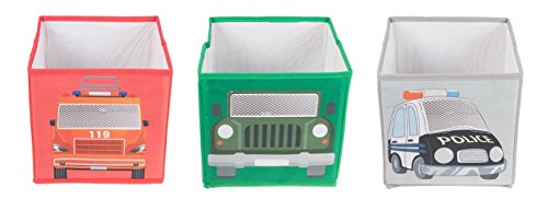 Clever Creations Vehicle Variety Collapsible Storage Organizer Storage Box Folding Storage | Perfect Size Storage Chest for Books, Shoes & Games