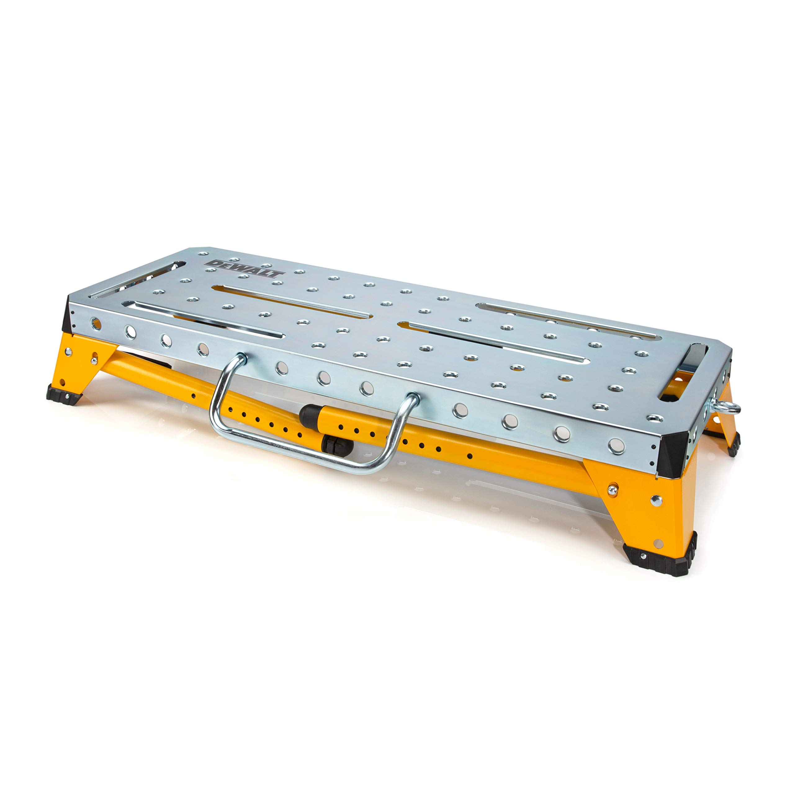 Dewalt Adjustable Height Portable Steel Welding Table and Work Bench, 18 x 46-inch Tabletop, Folding Legs, Carrying Handle, and Cord Minder
