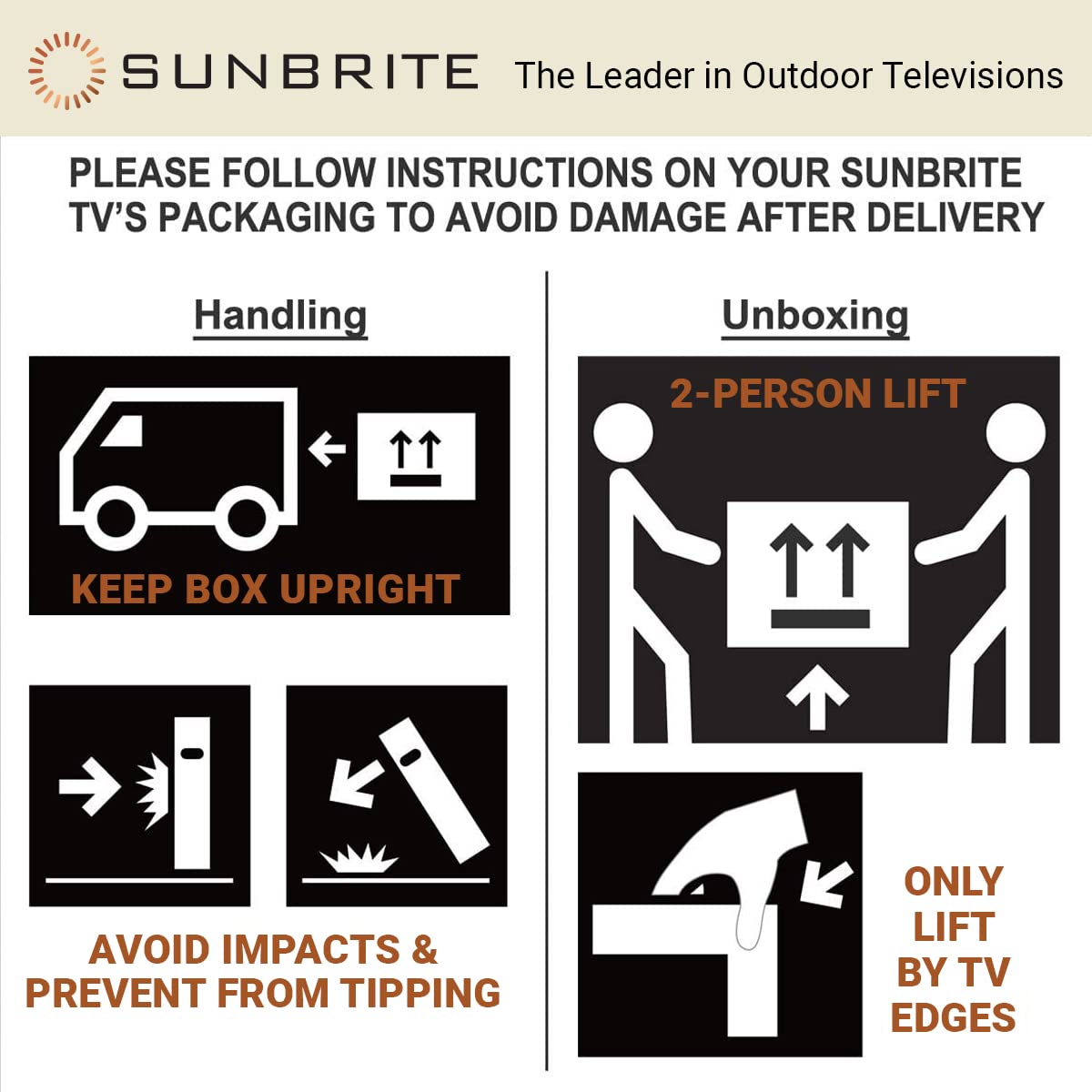 SunBrite 55-inch Outdoor Television 4K with HDR - Pro 2 Series - for Full Sun SB-P2-55-4K-BL