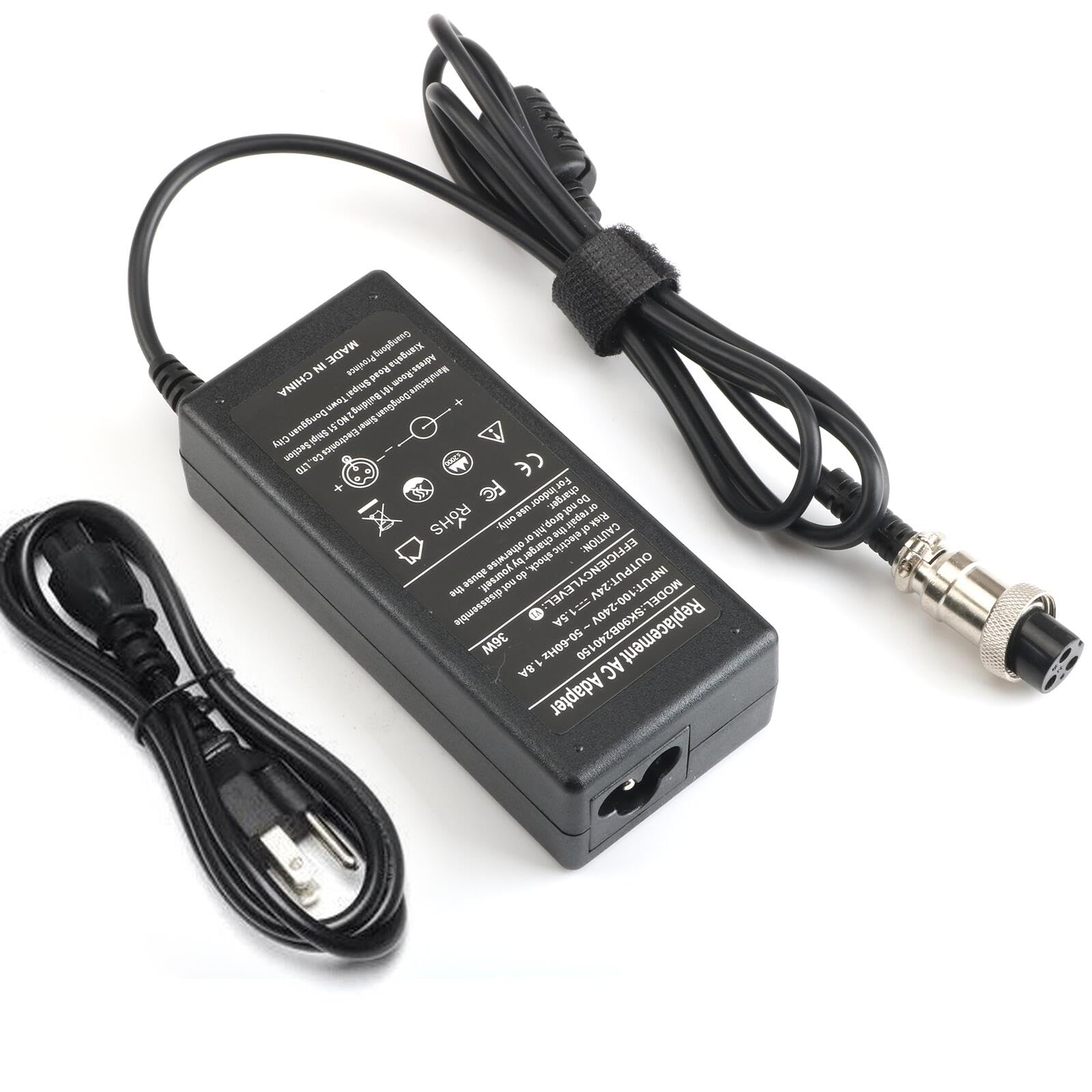 24V 1.5A 36W Electric Scooter E100 E200 E300 Battery New Upgrade 3-Interface Charger Inline for Razor E100 E200 E300 E125 E150 E500 E175 PR200,MX350 E225S E325S, Pocket Mod, Sports Mod, and Dirt Quad
