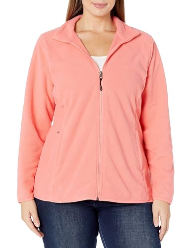 Amazon Essentials Women's Full-Zip Polar Fleece Jacket - Discontinued Colors, Coral Pink, Small