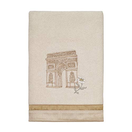 Avanti Linens - Hand Towel, Soft & Absorbent Cotton Towel (Paris Botanique Collection, Ivory)