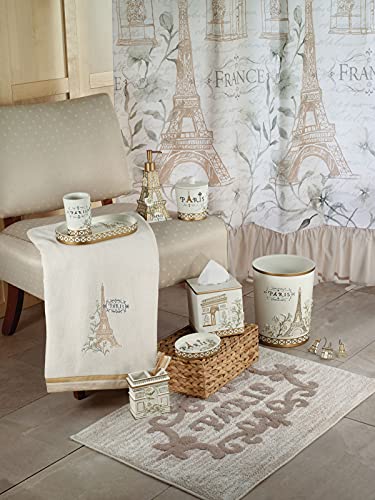 Avanti Linens - Hand Towel, Soft & Absorbent Cotton Towel (Paris Botanique Collection, Ivory)