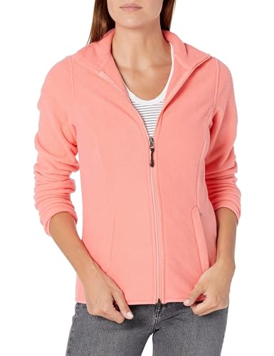 Amazon Essentials Women's Full-Zip Polar Fleece Jacket - Discontinued Colors, Coral Pink, Small