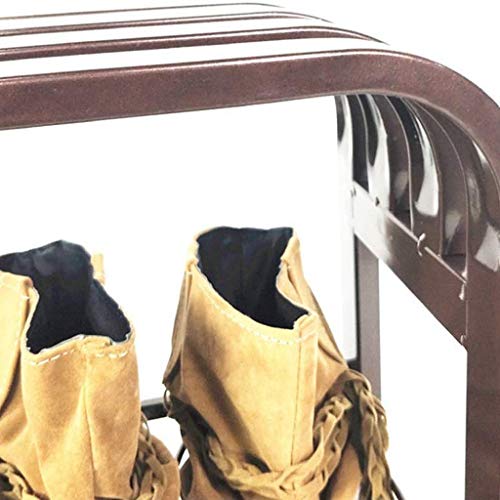 DINGZZ Shoe Shelf Storage Organizer,Entryway Shoe Rack, Home Shelf Storage Cabinet, Bronze