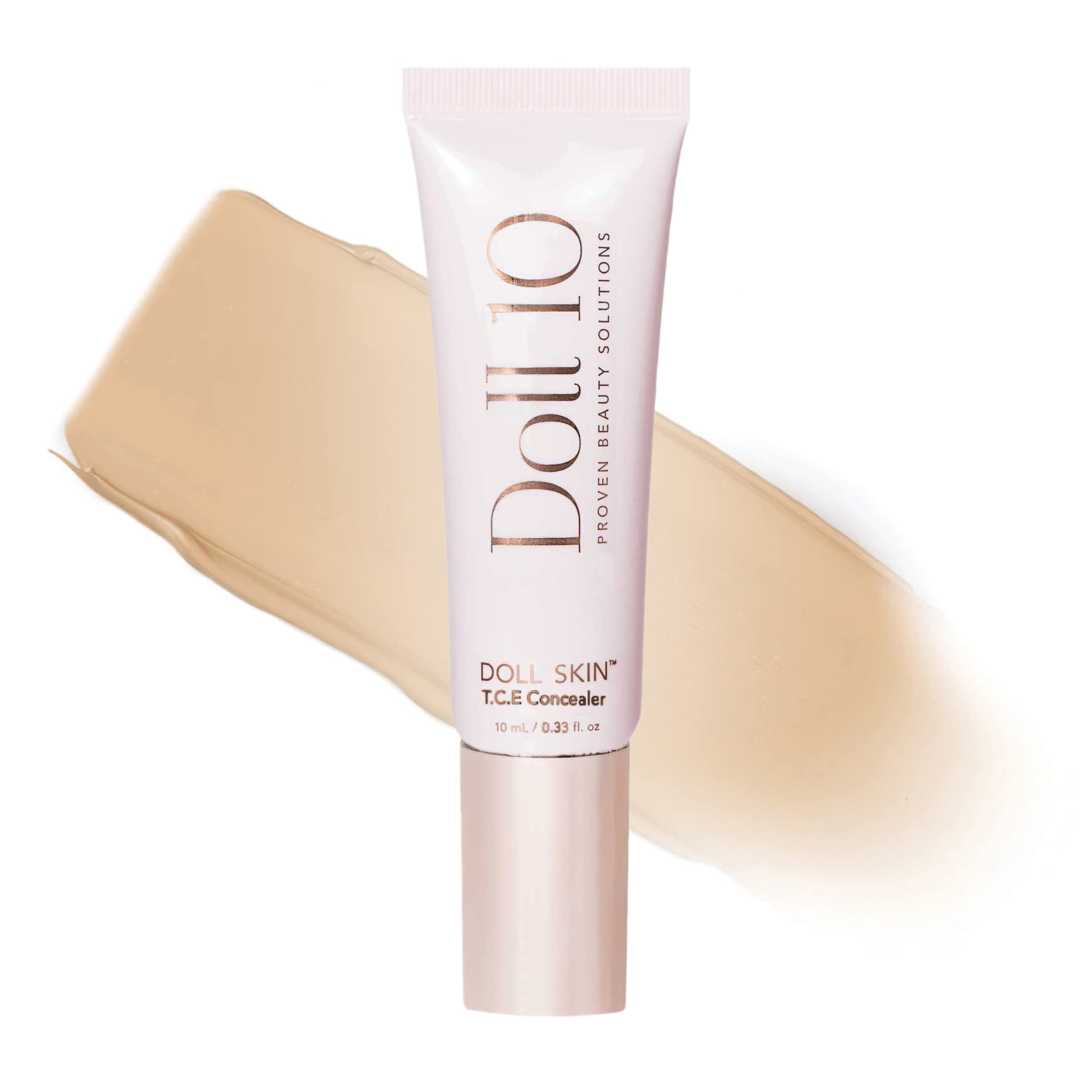 Doll Skin T.C.E Super Coverage Treatment Concealer - Color Correcting Lightweight Vegan & Good for Skin Makeup (Light Medium)