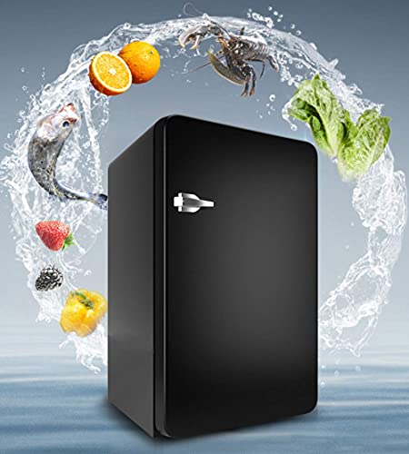 HOMGX, Black 3.2 CU.FT Compact Refrigerator, Mini Fridge with Single Reversible Door, Small Cooler with Removable Tempered Glass Shelves for Apartment, Office and Dorm, White