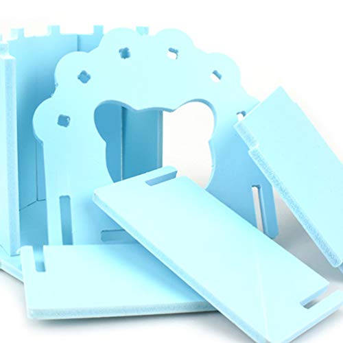 balacoo Hamster Wooden Hideout House Guinea Pig DIY Hideaway Hut Exercise and Climbing Toys for Bunny,Ferrets Chinchillas 2Pcs