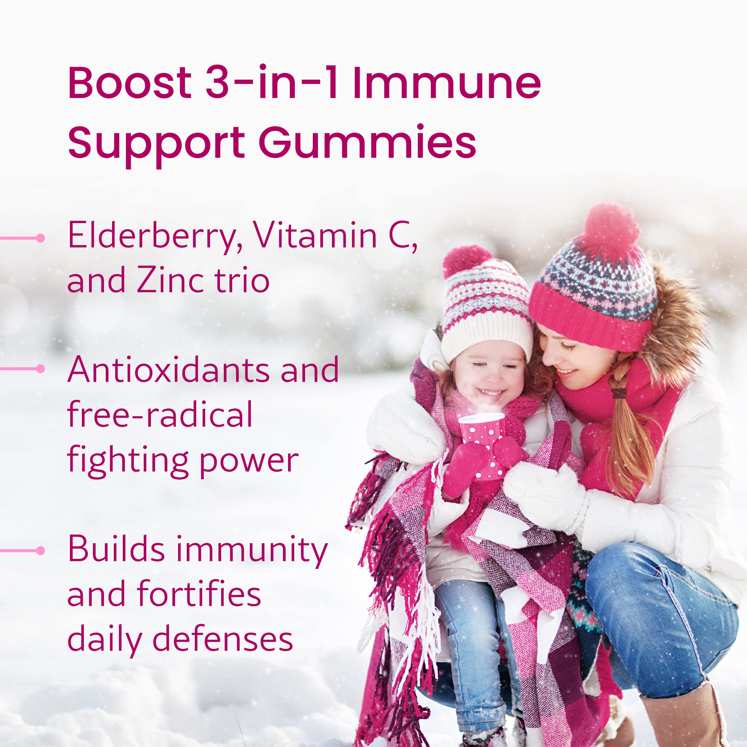 WellPath Boost Elderberry Gummies with Zinc & Vitamin C | Immune Support Supplement for Adults | Immunity Booster Vitamins | Sambucol Black Gummy | Non-GMO & Vegan, 60 Ct
