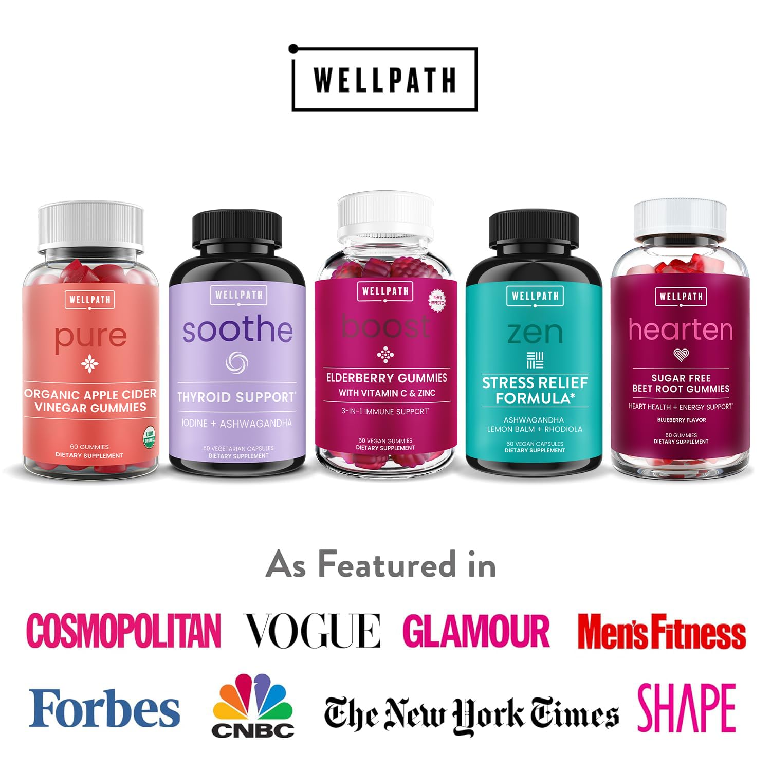 WellPath Boost Elderberry Gummies with Zinc & Vitamin C | Immune Support Supplement for Adults | Immunity Booster Vitamins | Sambucol Black Gummy | Non-GMO & Vegan, 60 Ct
