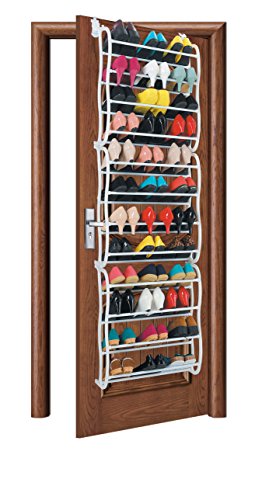 COLIBYOU naturally home Over The Door Shoe Rack w/ 12 Layers That Holds up to 36 Pairs of Shoes