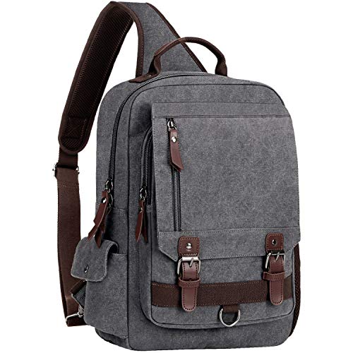 WOWBOX Sling Bag for Men Sling Backpack Laptop Messenger Bag Fit 15.6"