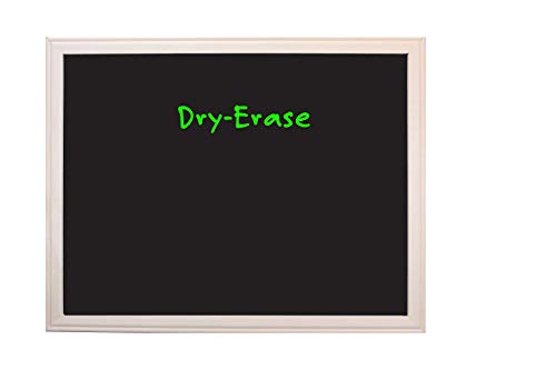 Flipside Products 18" x 24" Wood Framed Black Dry Erase Board, Hangable Dry Erase Board, Dry Erase for Wall, Classroom, Home, Office