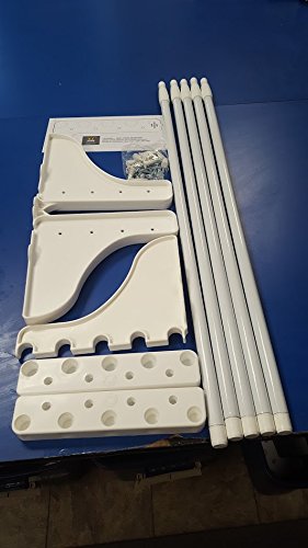EZ Shelf DIY Expandable Shelf ONLY (No Hanging Rod) - 42.5β - 75β -White-Mounts to Backwall(Floating) with 2 End Brackets-Easy to Install-Strong- Closet Wire Shelving Alternative-(EZS-SW72-1-2)