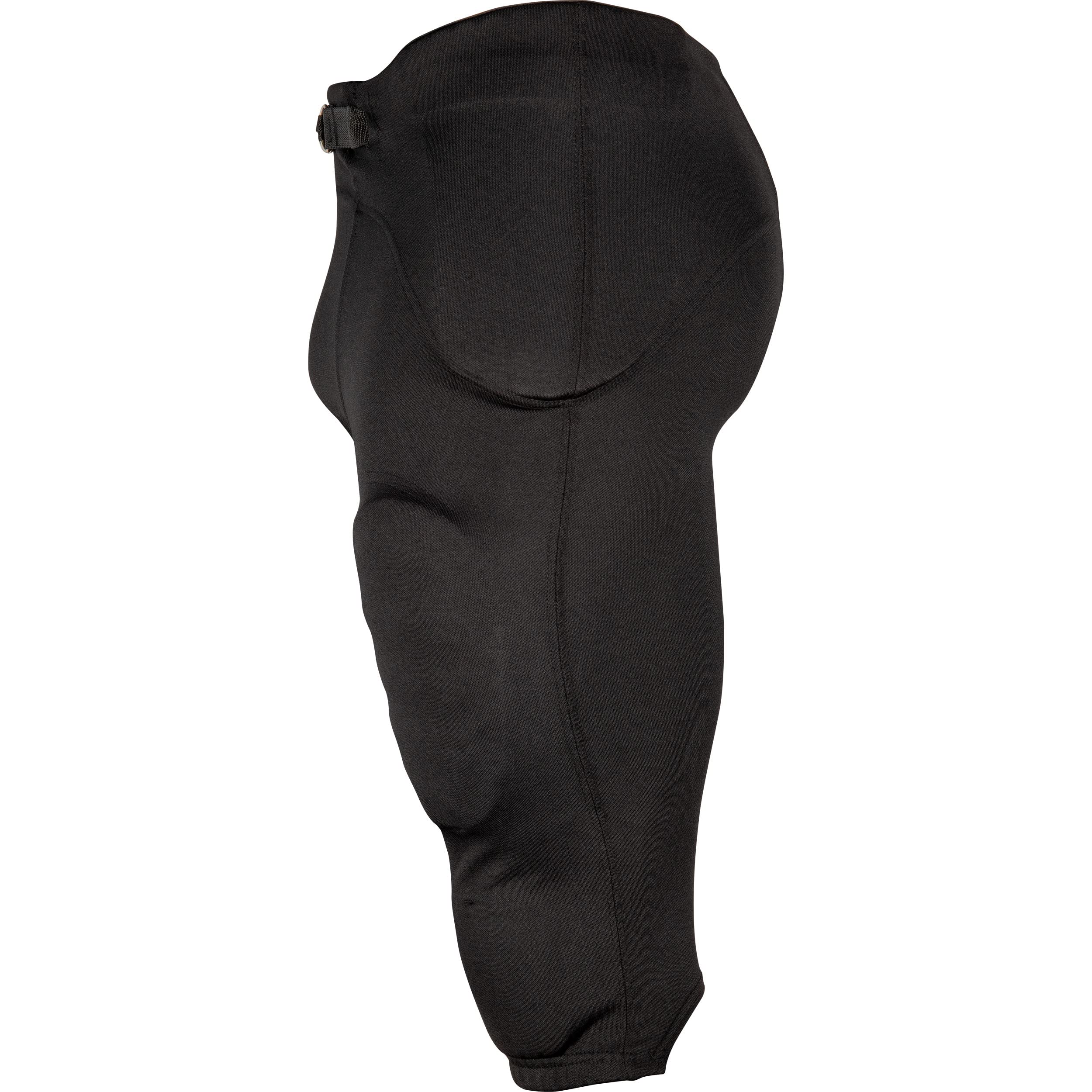 Champro Boys' Safety Integrated Football Practice Pant with Built-in Pads, Black, Medium