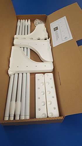 EZ Shelf DIY Expandable Shelf ONLY (No Hanging Rod) - 42.5β - 75β -White-Mounts to Backwall(Floating) with 2 End Brackets-Easy to Install-Strong- Closet Wire Shelving Alternative-(EZS-SW72-1-2)