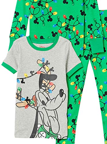 Amazon Essentials Disney | Marvel | Star Wars Toddler Boys' Pajama Set (Previously Spotted Zebra), Pack of 2, Mickey Holiday, 3T