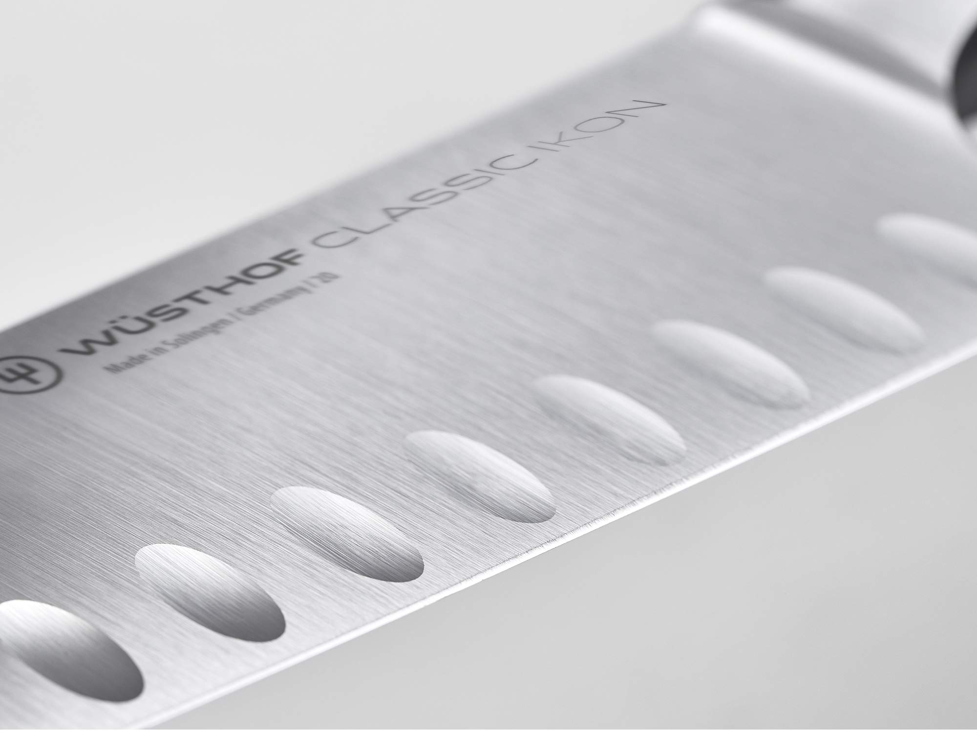 WÜSTHOF Classic IKON 5" Hollow Edge Santoku Knife, Black