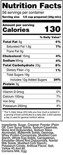 Bernard Foods Instant Egg Custard Mix SURVIVAL FOOD 55 SERV. ONE #10 can