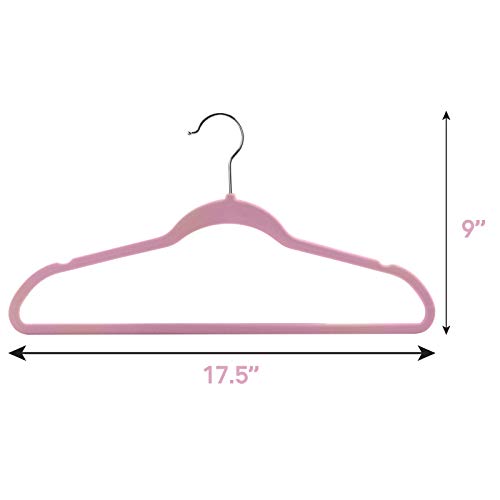 Elama Hangers Heavy Duty Clothes Hanger Set, Pink