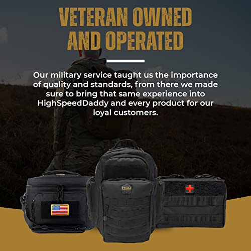 HighSpeedDaddy Medium Tactical Lunch Box for Men (9 L) Insulated & Water-Resistant Men's Lunch Bag for Work - Fits 3 Meal Containers (10”x7.5”x6.5”)