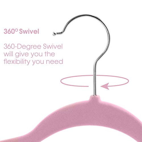 Elama Hangers Heavy Duty Clothes Hanger Set, Pink