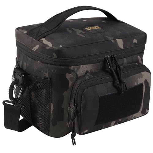 HighSpeedDaddy Medium Tactical Lunch Box for Men (9 L) Insulated & Water-Resistant Men's Lunch Bag for Work - Fits 3 Meal Containers (10”x7.5”x6.5”)