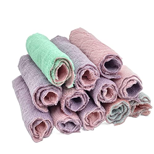 WSRYYCC 12 Pieces of Coral Velvet Cleaning Cloth, Reusable Towel Cloth, car wash Towel, Used for Cleaning Kitchens, Restaurants and Any Items (Shipping Color is Random)